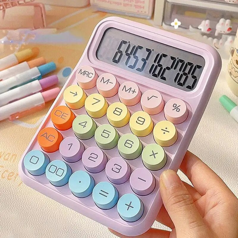 ماشین حساب دکمه رنگی خرگوش صورتی